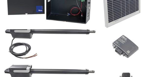 Swing Gate Openers : Nice Titan Dual Linear Swing Gate Solar ...