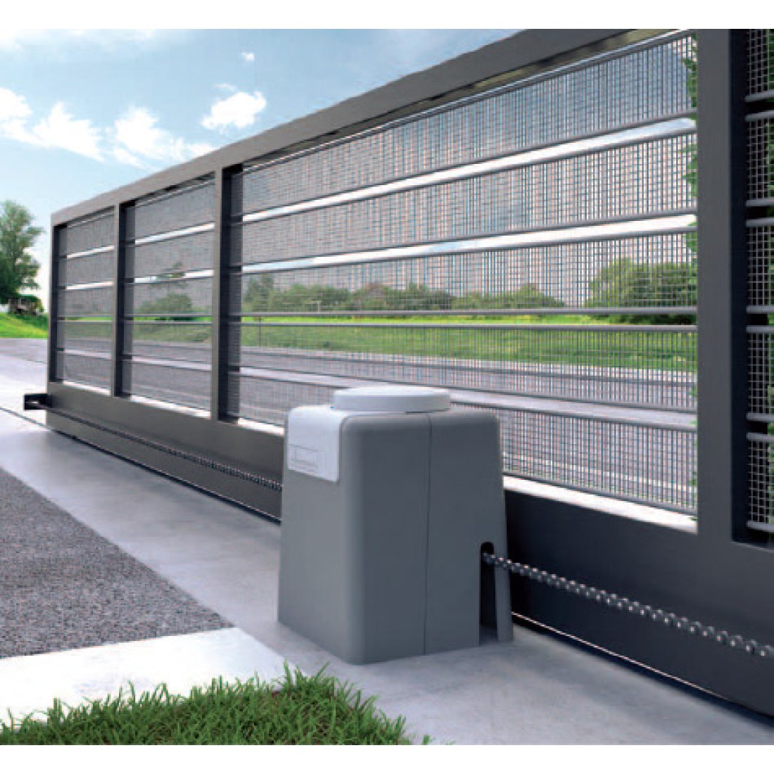 Solar Friendly Slide : Nice Apollo 8500 Slide Gate Opener